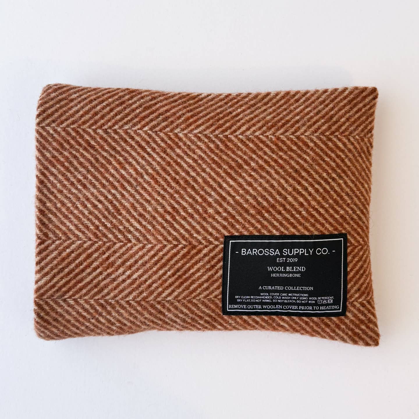 Barossa Herringbone Wool Blend Heat Pack - Rust | Muse Agora